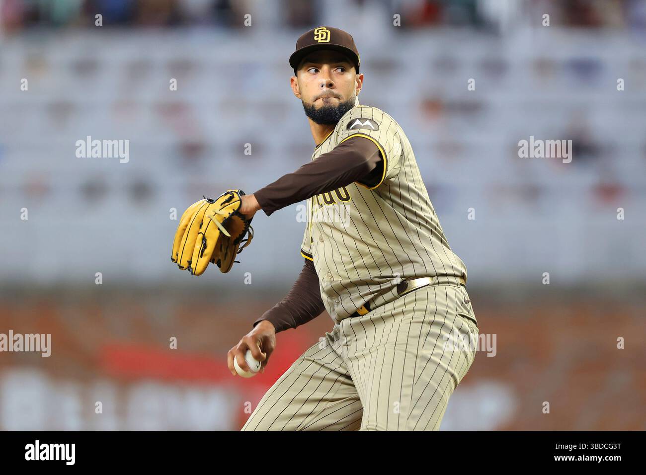 ATLANTA, GA - MAY 23: Robert Suarez #75 of the San Diego Padres ...