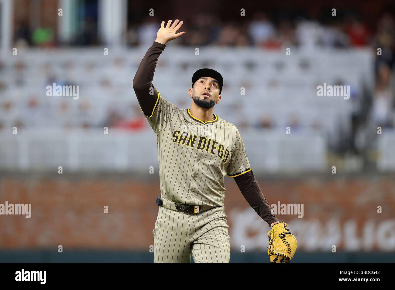 ATLANTA, GA - MAY 23: Robert Suarez #75 of the San Diego Padres ...