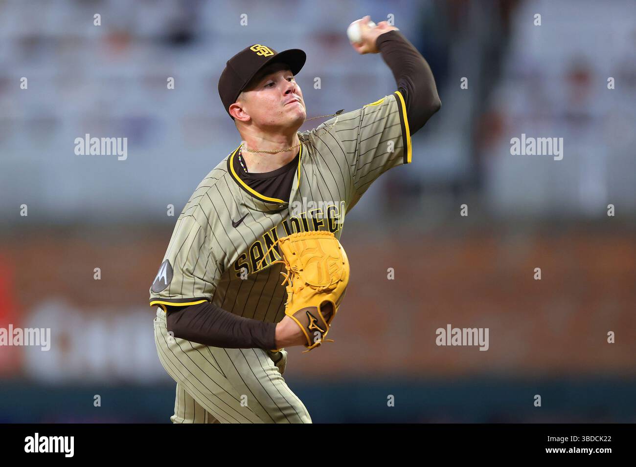 ATLANTA, GA - MAY 23: Adrian Morejon #50 of the San Diego Padres ...