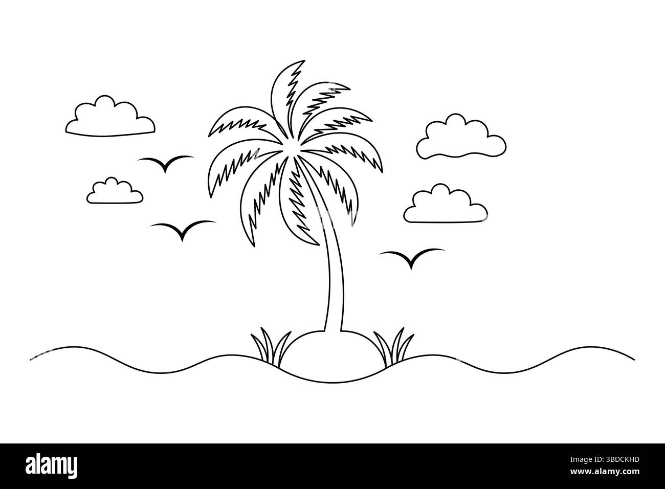 Tree line drawing hi-res stock photography and images - Alamy