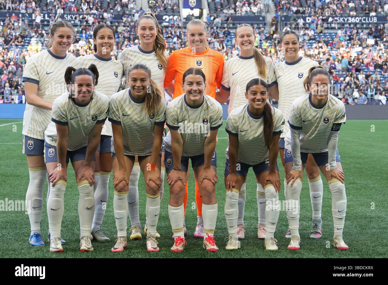 Seattle, United States. 23rd May, 2025. Seattle Reign FC players pose ...