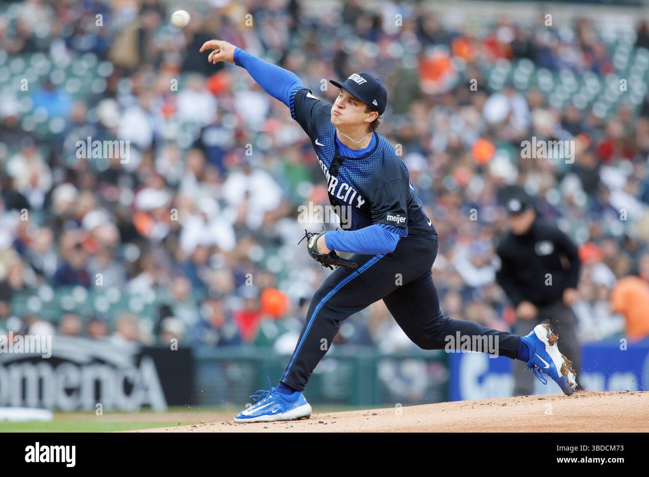 Detroit Tigers' Jackson Jobe pitchers against the Cleveland Guardians ...