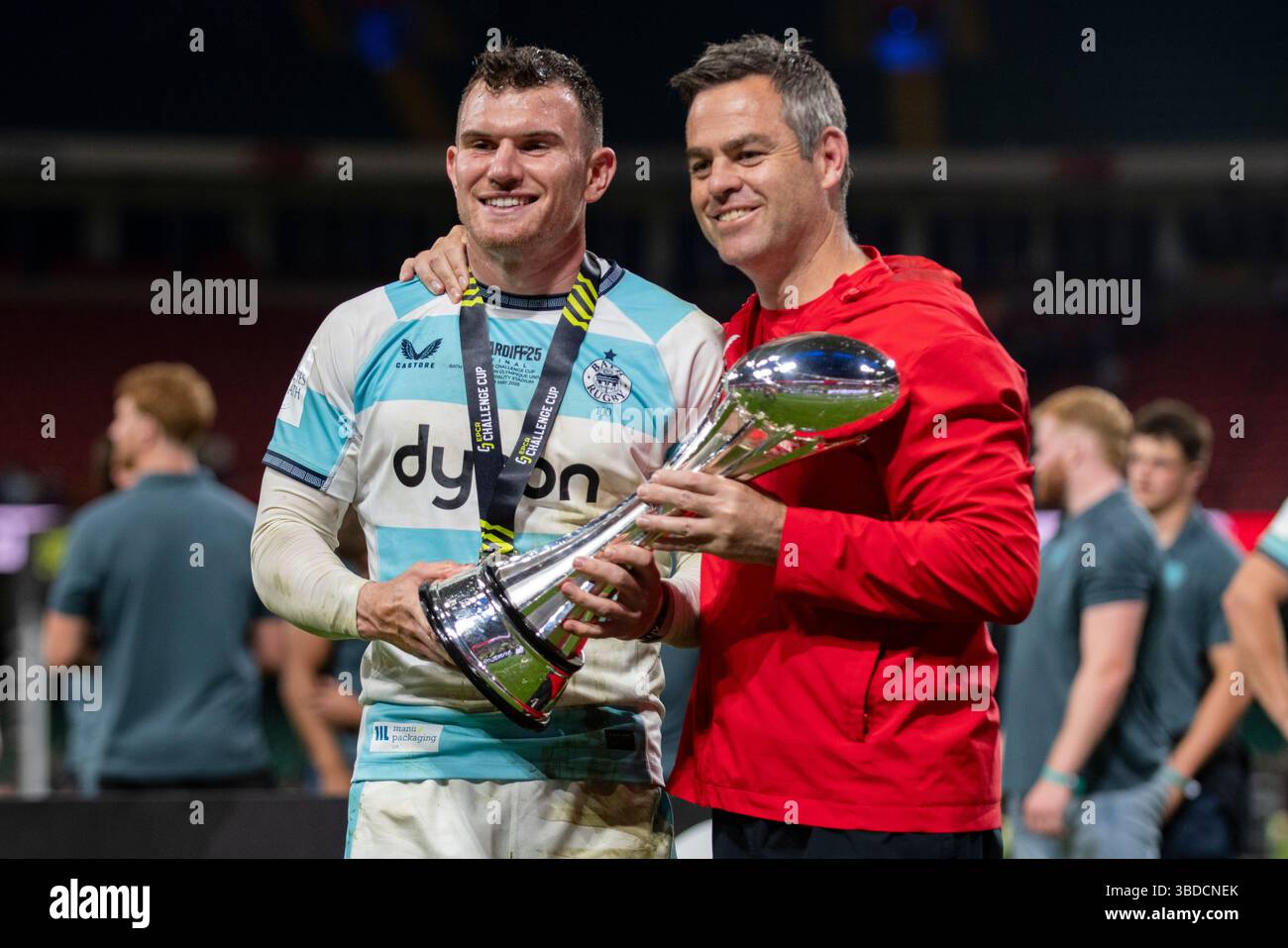 Cardiff, UK. 23rd May, 2025. Ben Spencer of Bath and Bath Head Coach ...