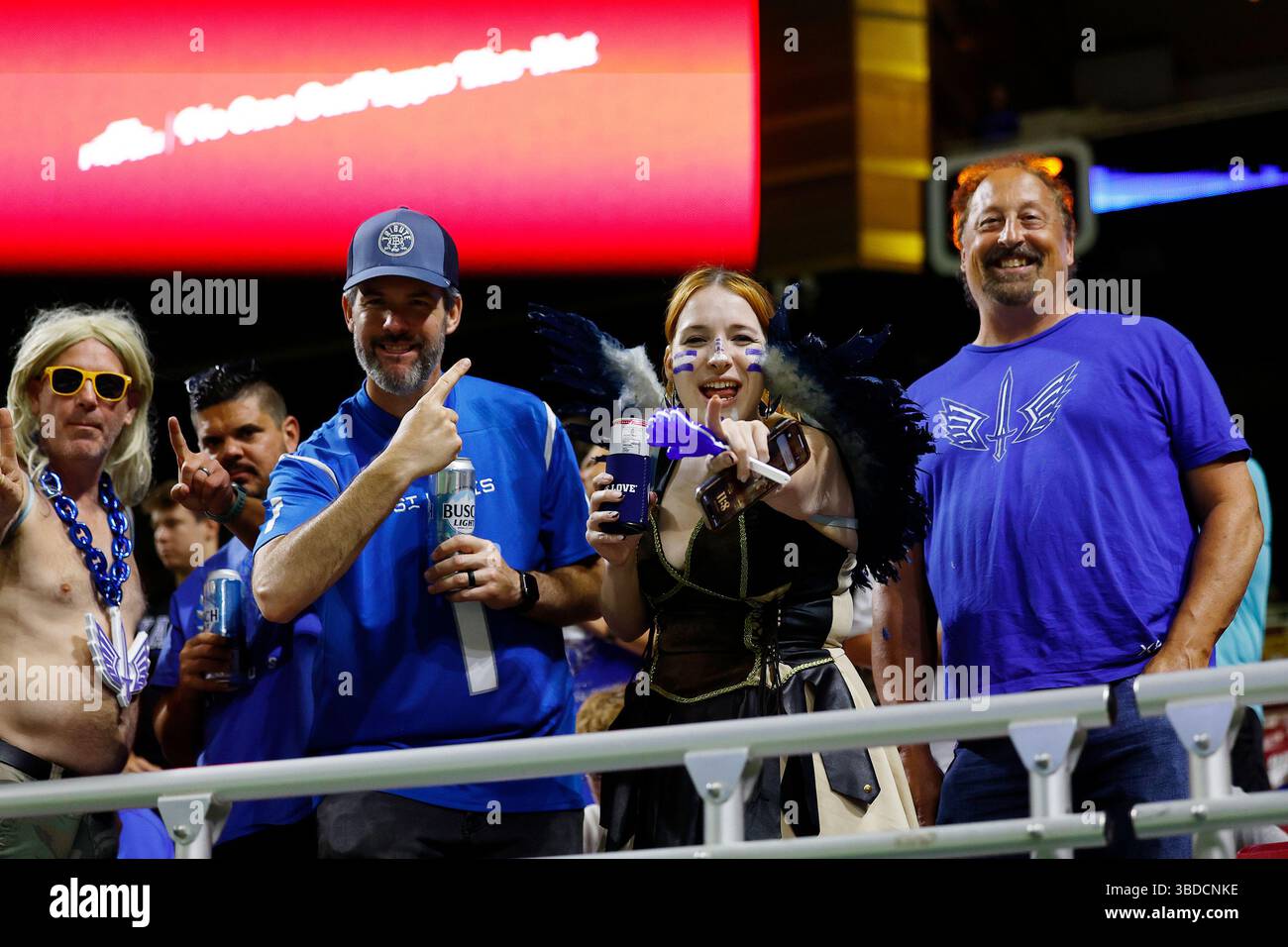ST. LOUIS, MO - MAY 23: St. Louis Battlehawks fans cheer on their team ...