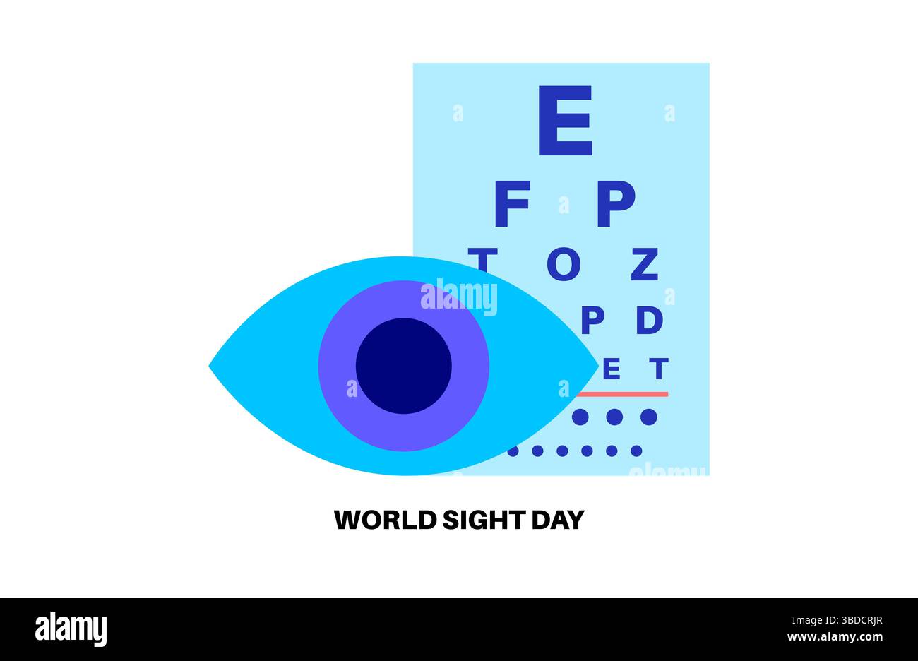 Illustration of World Sight Day. This a global event meant to draw ...