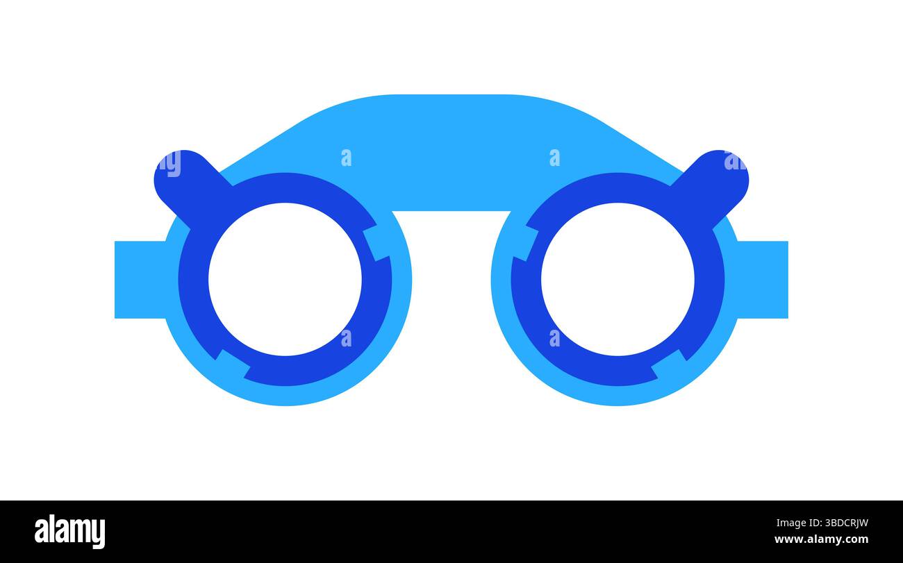 Illustration of an ophthalmic trial frame. This is an adjustable ...