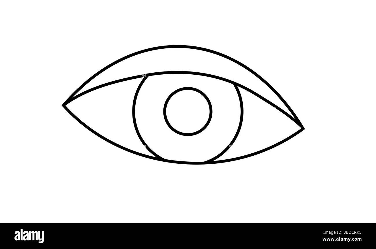 Human eye icon illustration hi-res stock photography and images - Alamy