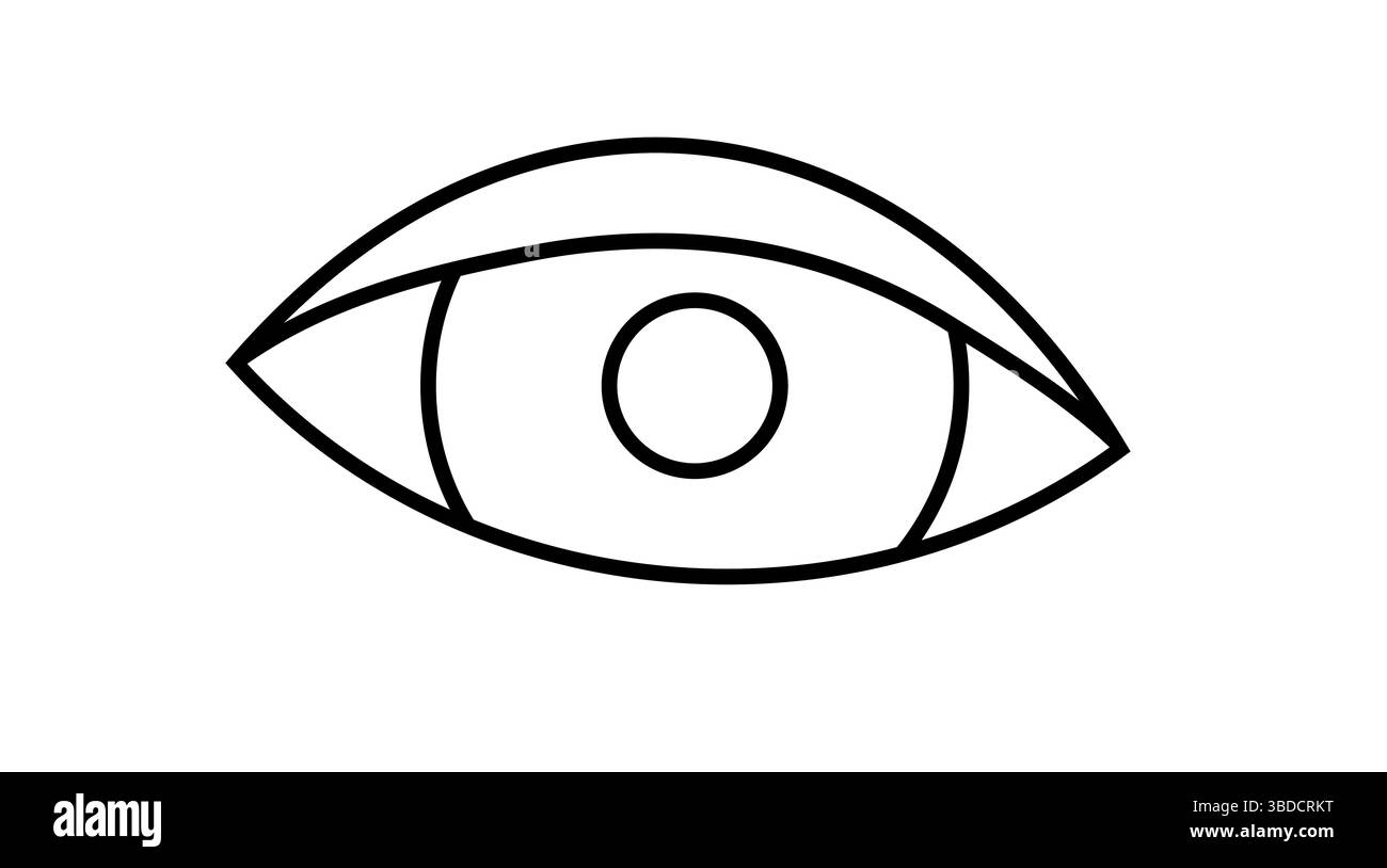 Human eye icon illustration hi-res stock photography and images - Alamy