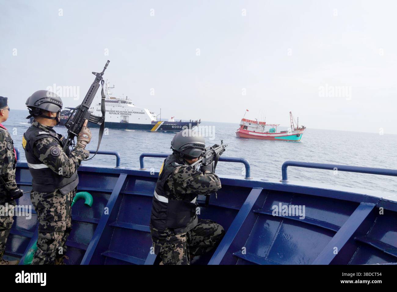 May 24, 2025, North Natuna Sea, Riau Islands, Indonesia: PSDKP officers ...
