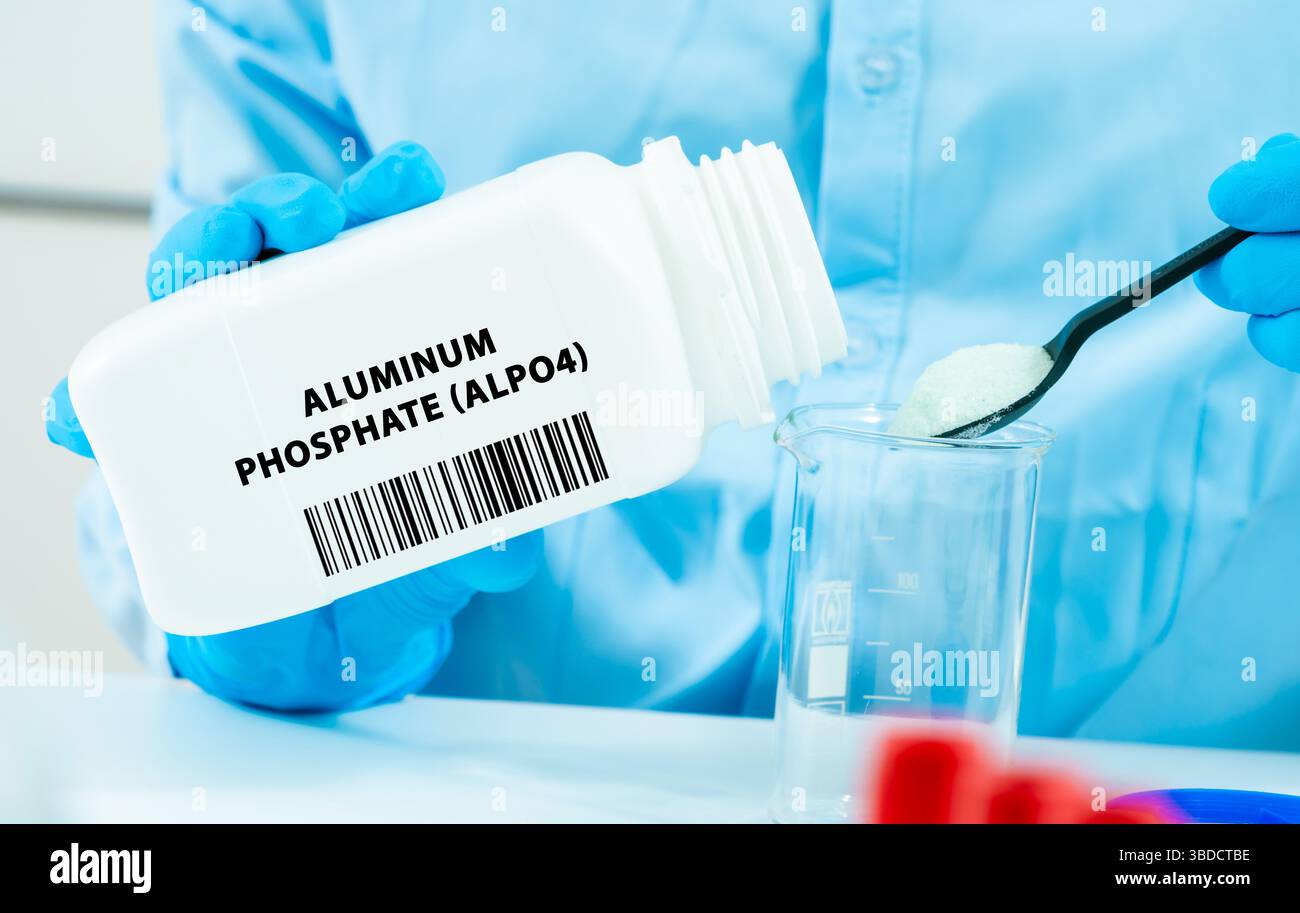 Aluminium phosphate (AlPO4). Used in ceramics, flame retardants and as ...