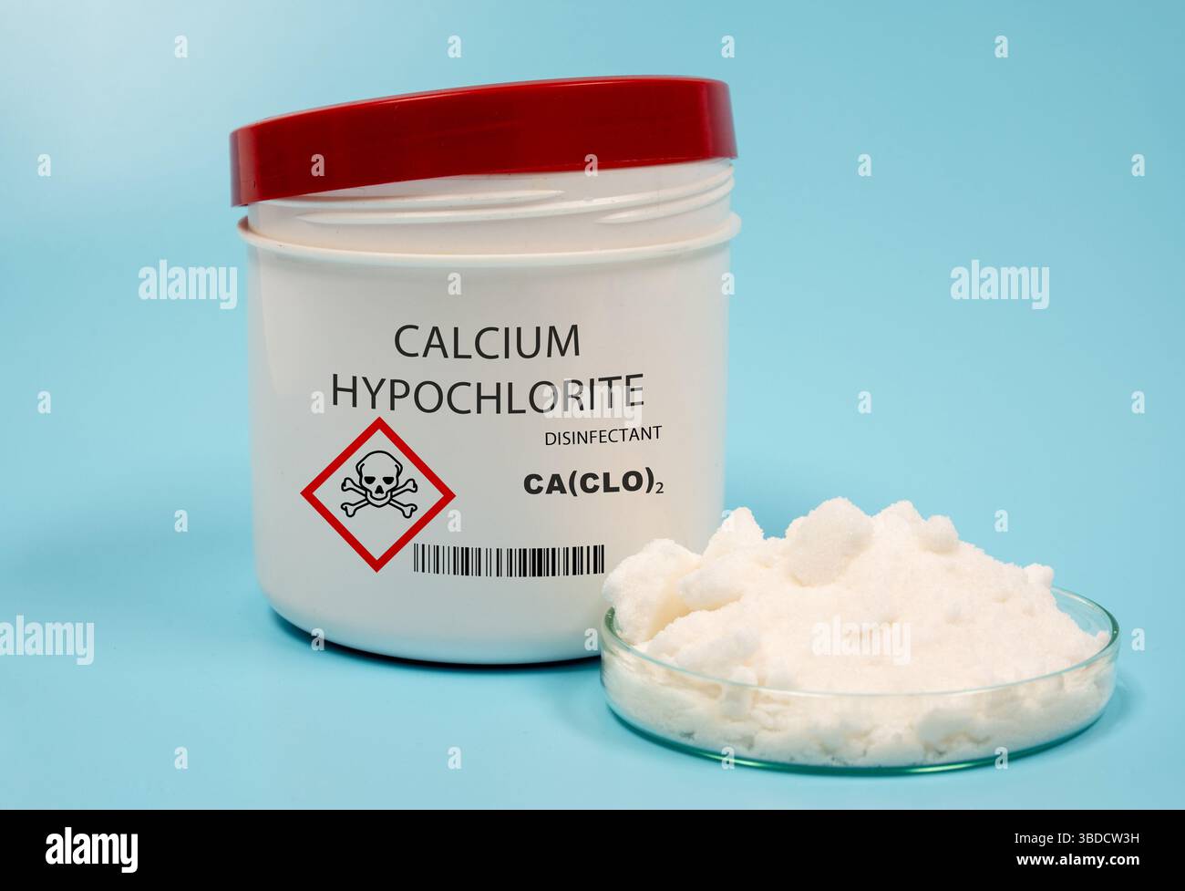 Calcium hypochlorite. Used in water treatment and bleaching Stock Photo ...