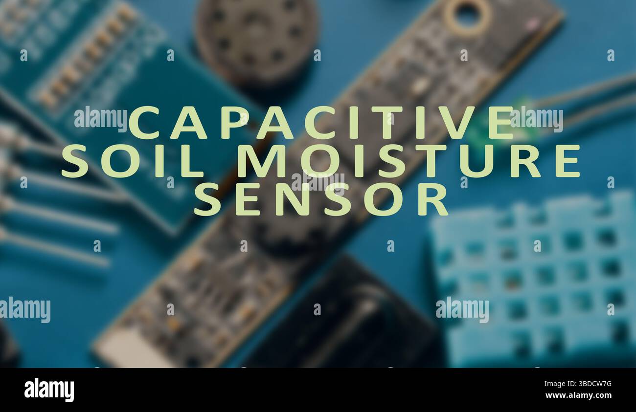 Capacitive soil moisture sensor. Measures the moisture level in the ...