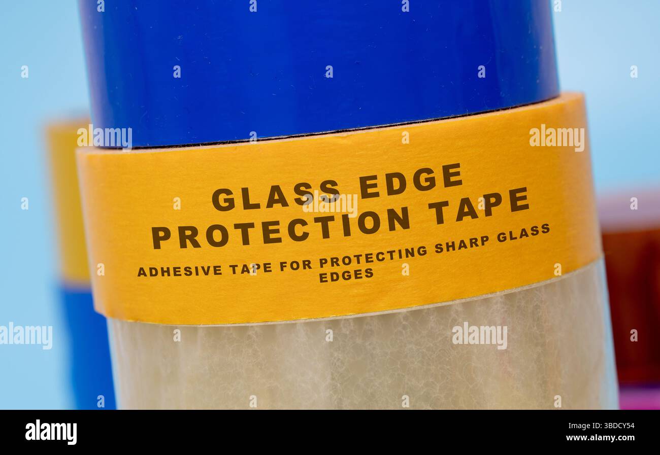 Glass edge protection tape. Adhesive tape for protecting sharp glass ...