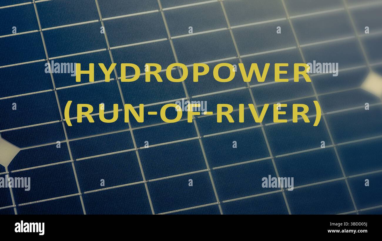 Hydropower (run-of-river). Generates electricity from flowing water ...