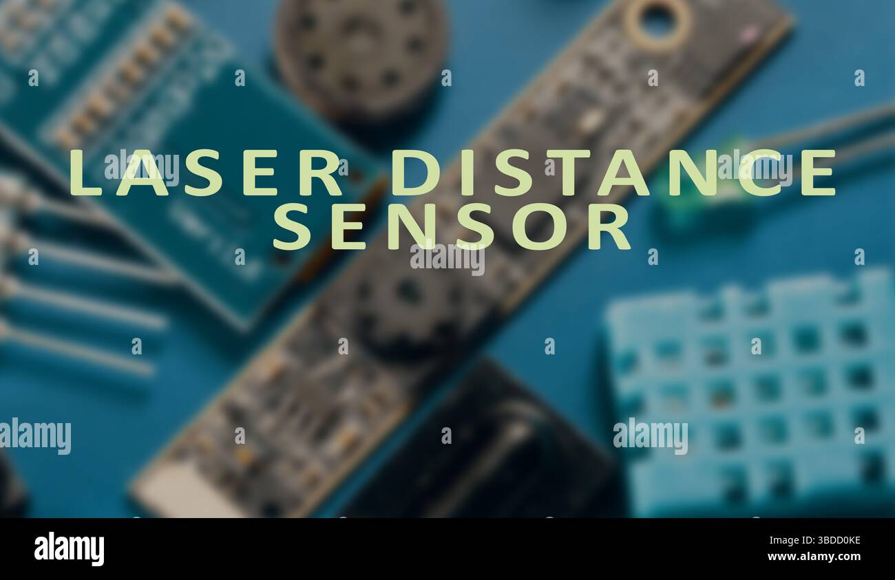Laser distance sensor. Measures distance using laser technology for ...