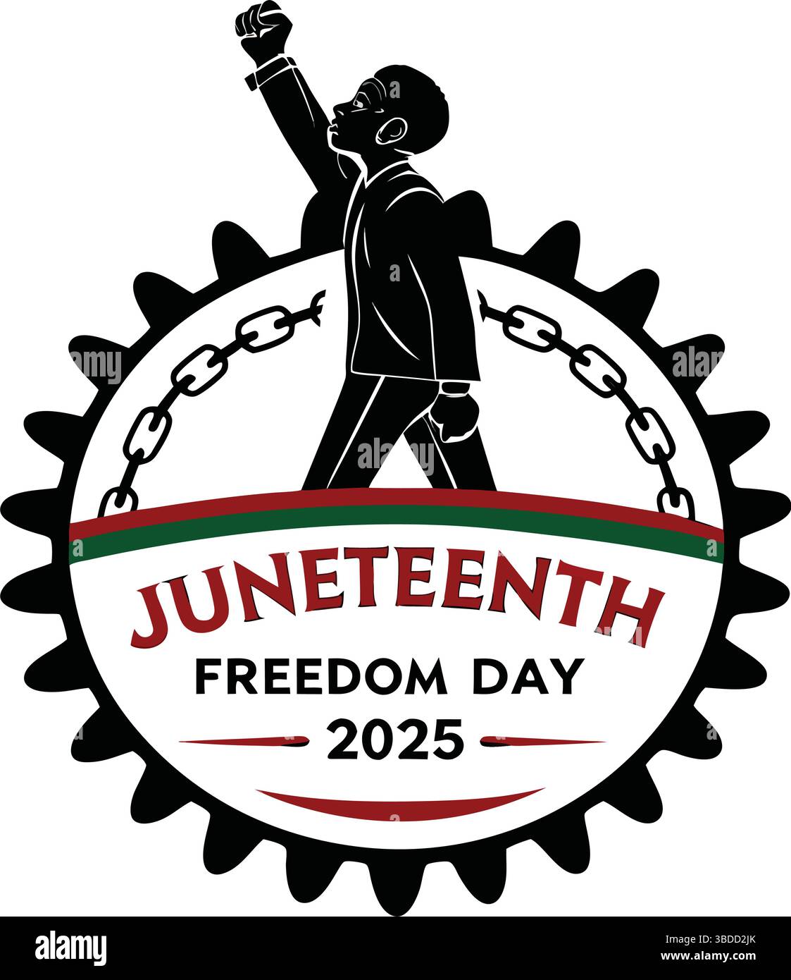 Juneteenth 2025 Freedom Day Vector Design with Raised Fist, African ...