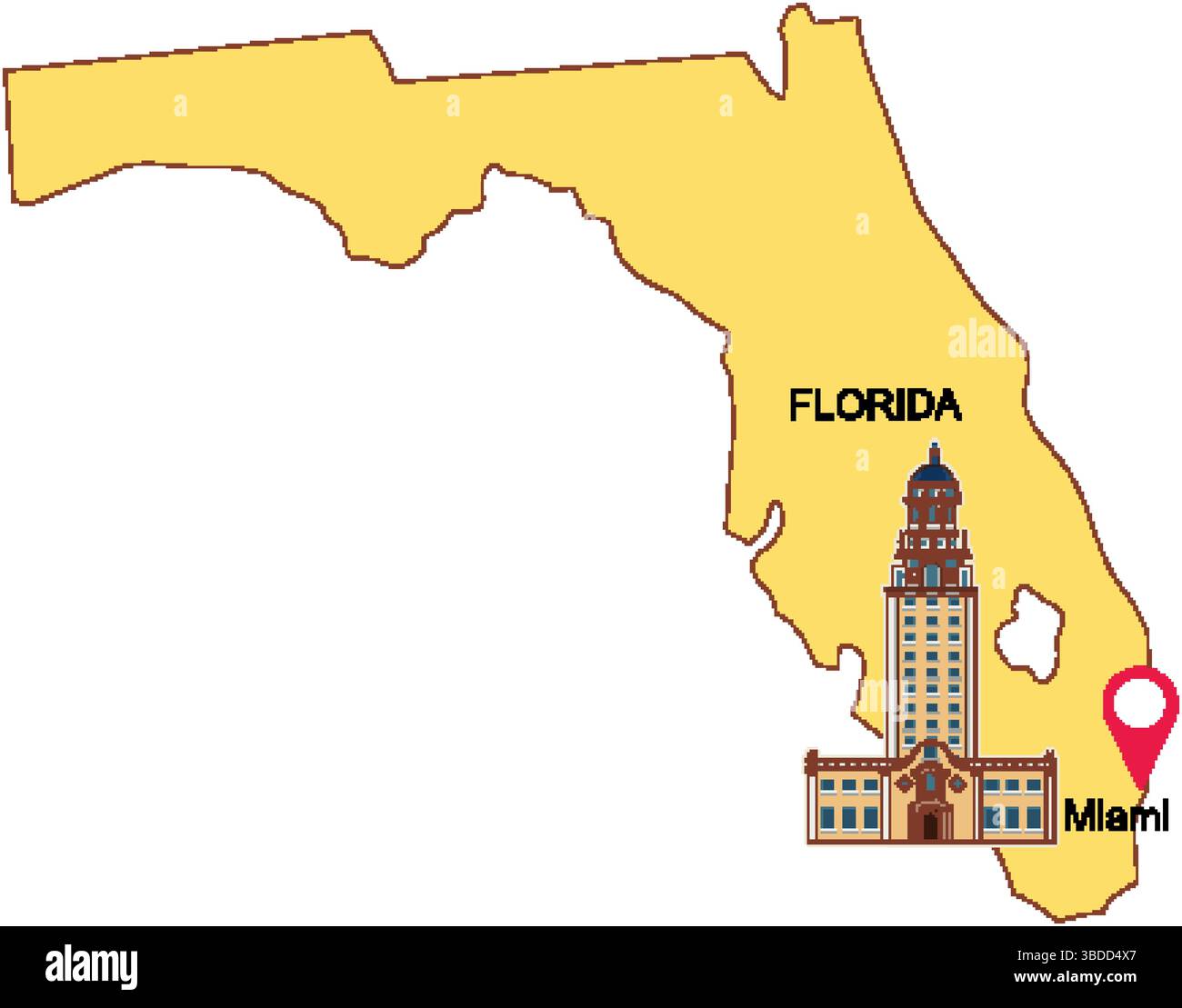 Iconic miami architecture Stock Vector Images - Alamy