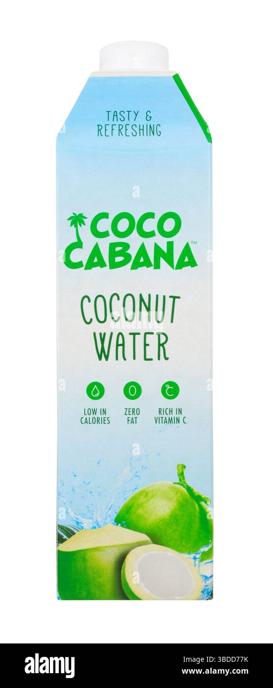 Coco cabana coconut water drink made from concentrate in a one litre ...