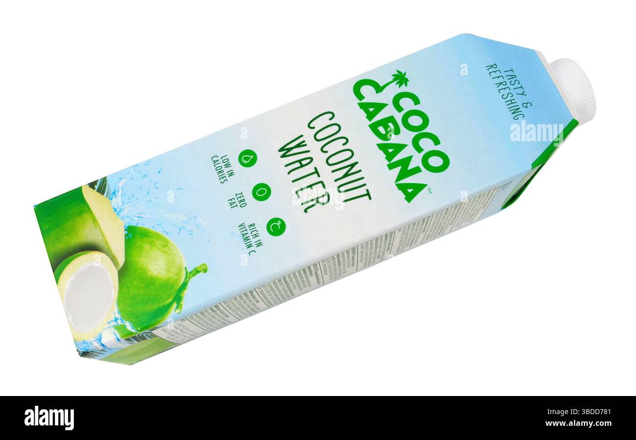 Coco cabana coconut water drink made from concentrate in a one litre ...