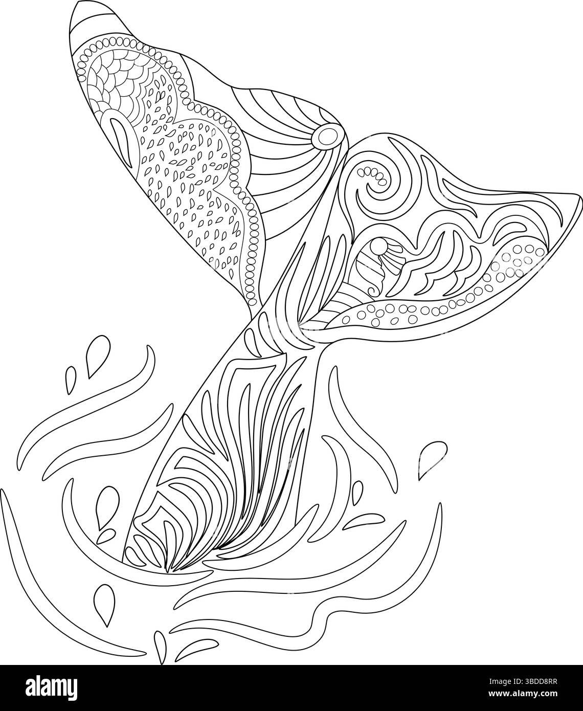 Whale movement drawing Black and White Stock Photos & Images - Alamy