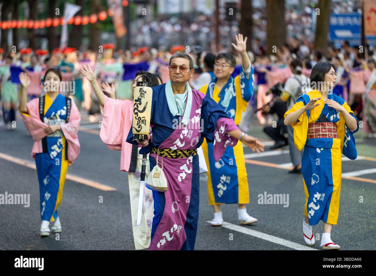 Combined parade of former Miss Sansa Odori, a graceful procession of ...
