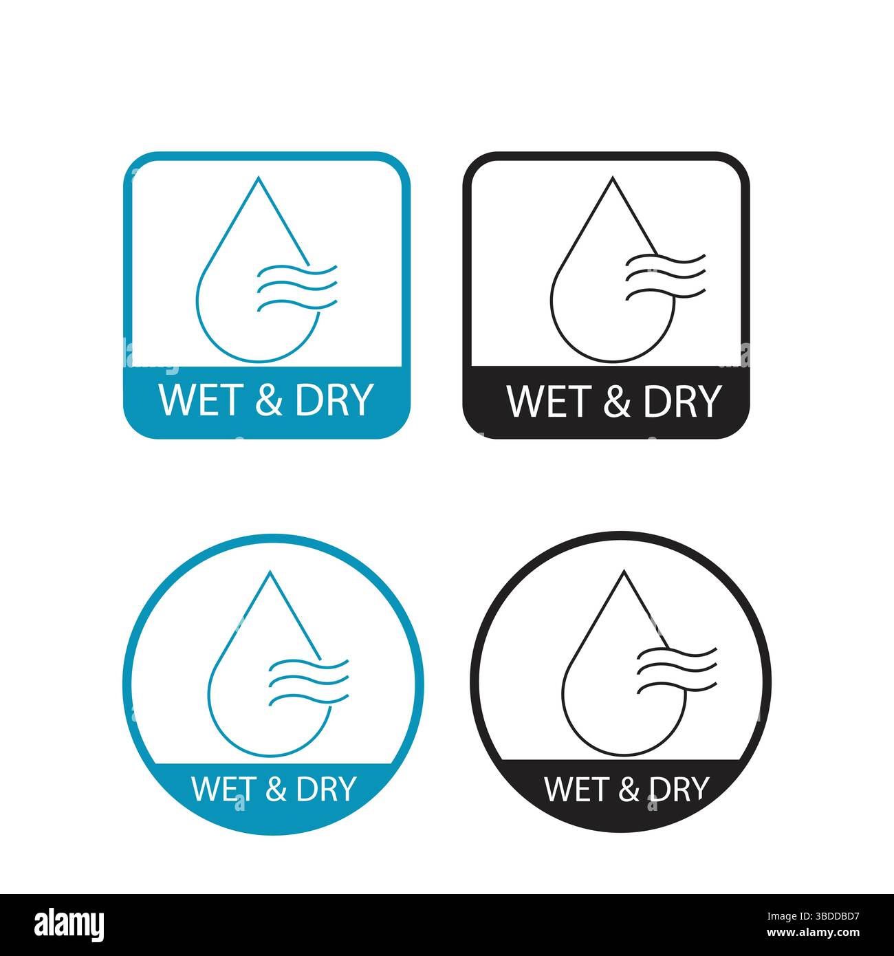 Wet and dry logo badge design. Suitable for business, service ...