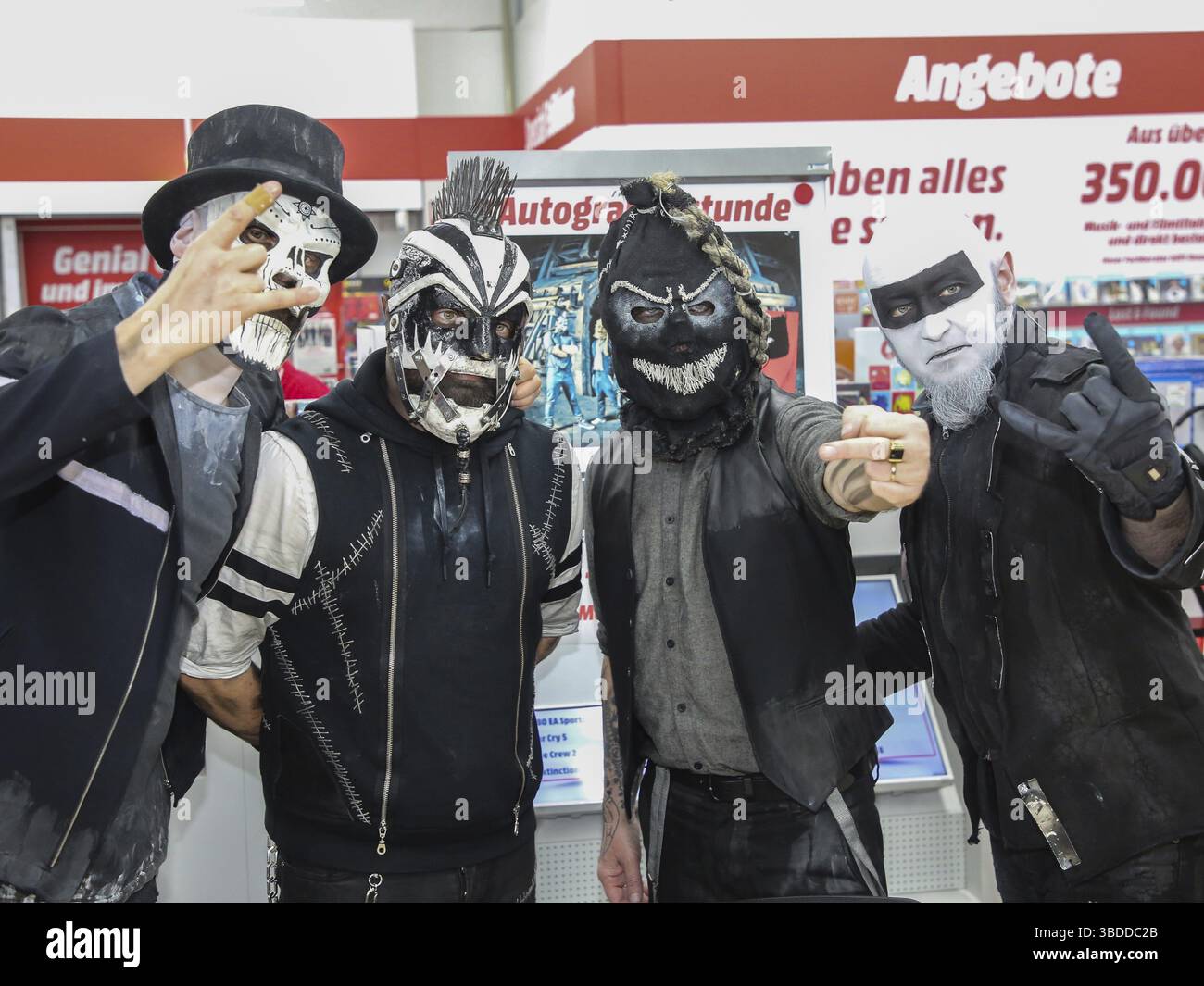 German metal band HAeMATOM during an autograph session on 30.01.2018 in ...