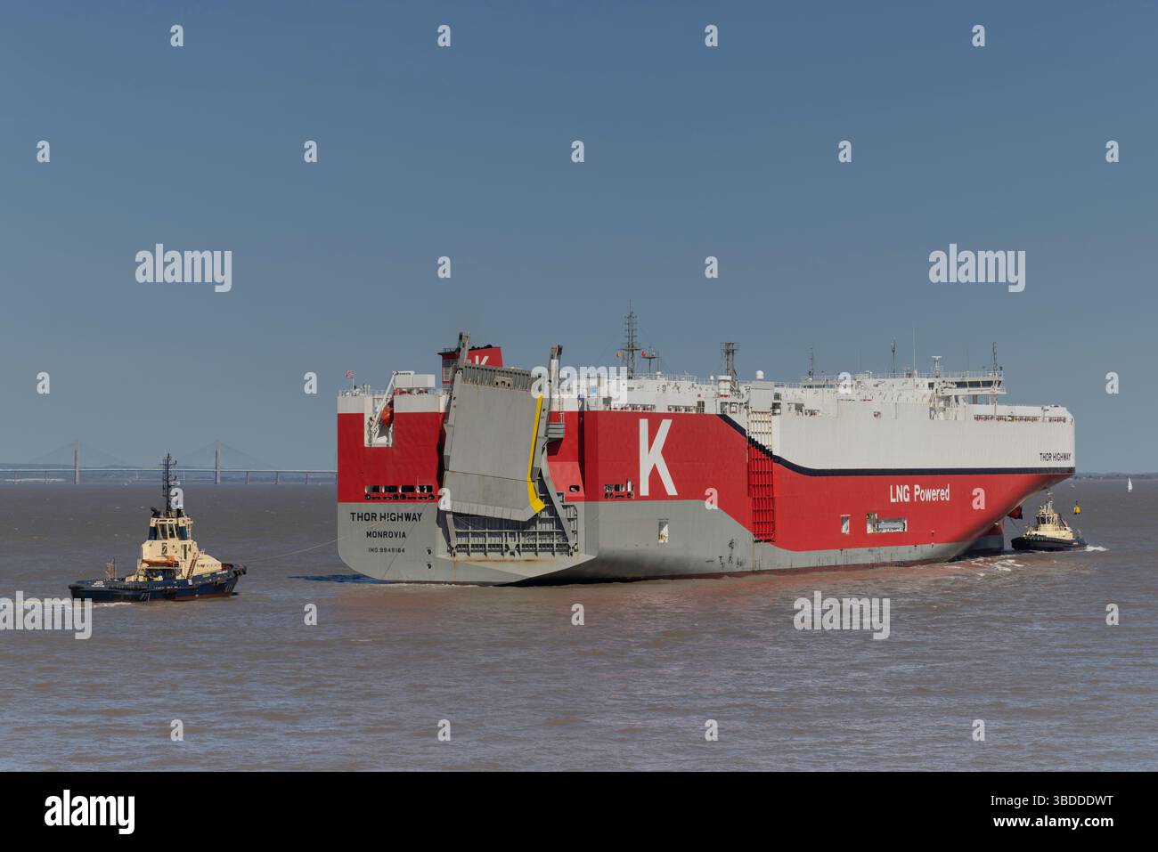 Vehicle carrier Thor Highway heading for Royal Portbury docks Stock ...