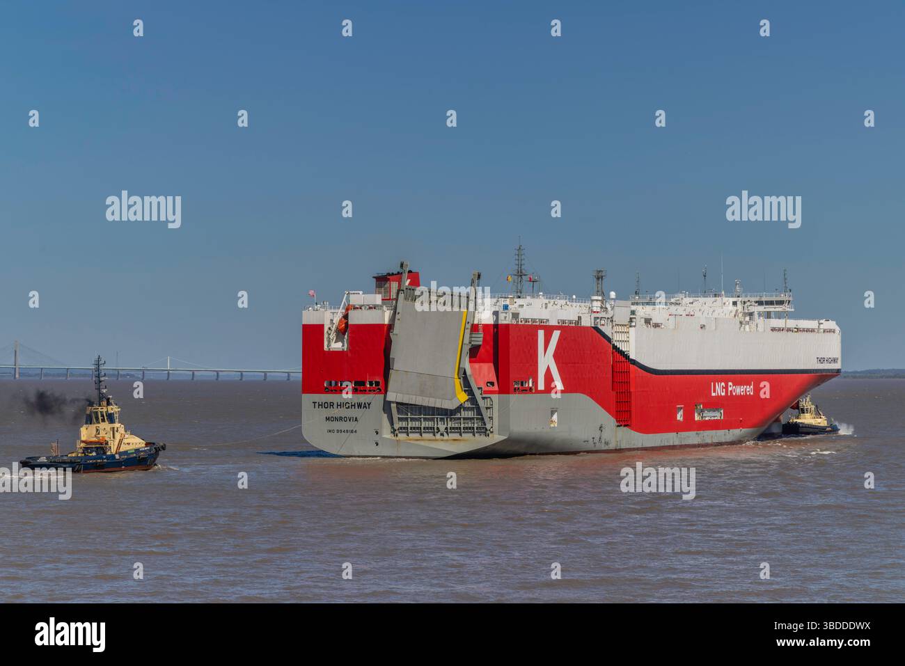 Vehicle carrier Thor Highway heading for Royal Portbury docks Stock ...