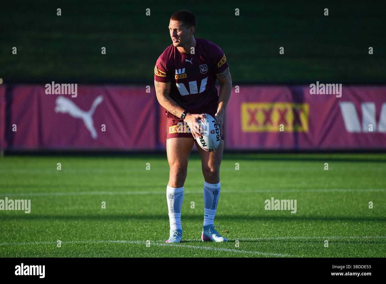 Bokarina, Australia. 24th May, 2025. Kalyn Ponga of the Maroons is seen ...