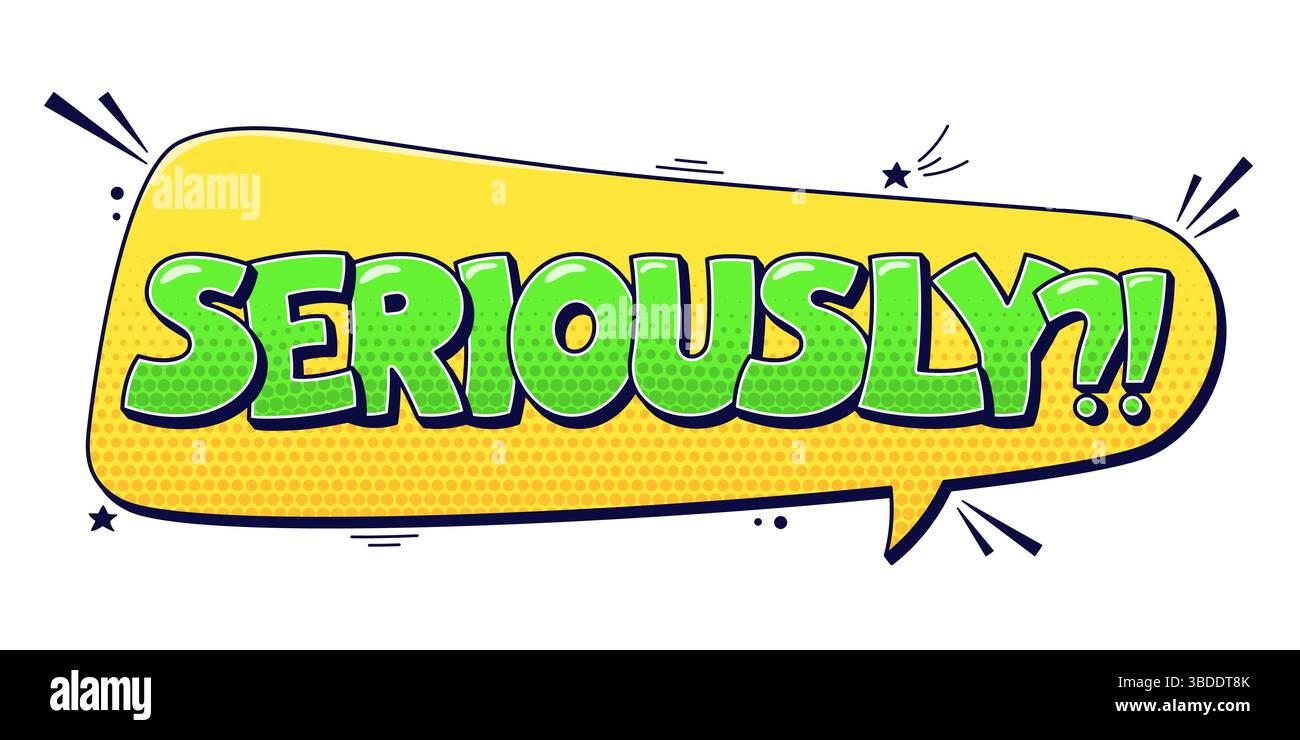 Swear speech bubbles word seriously and halftone elements with cute dark details Stock Vector ...