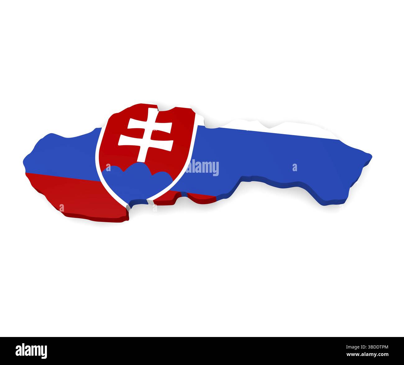 3d rendering map slovakia hi-res stock photography and images - Alamy