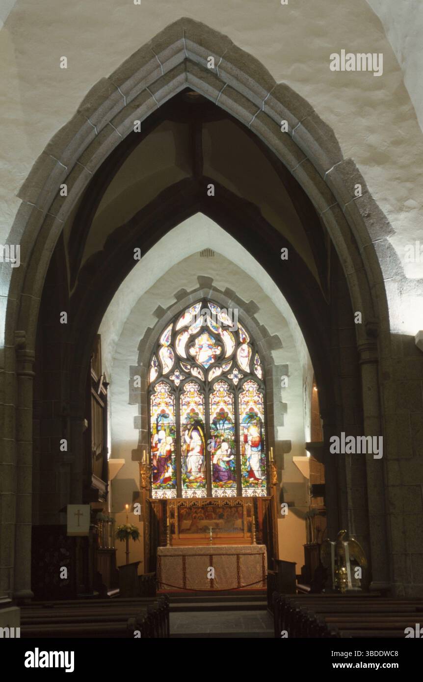 Interior of the St. HelierÂ¿s church, St. Helier, Jersey, Channel ...