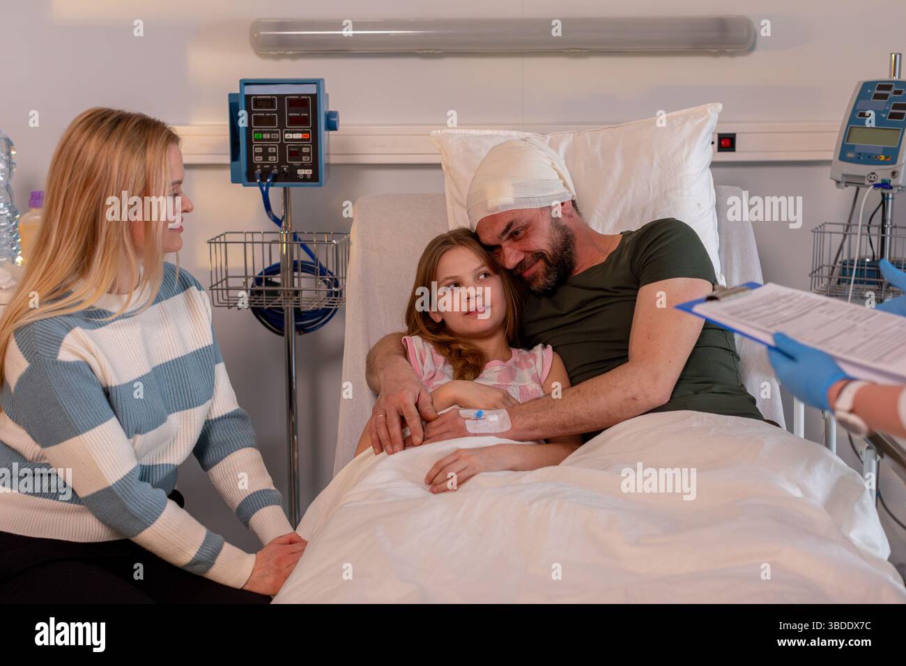 A deeply touching and heartfelt moment unfolds as a loving family comes together in a supportive ...