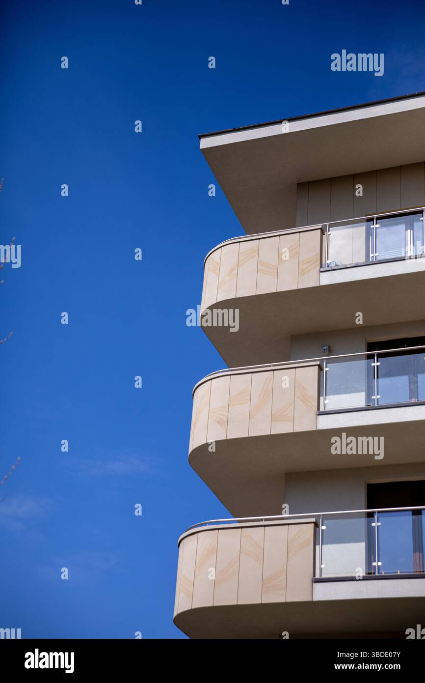 The Modern Architectural Design Features Curved Balconies Beautifully ...