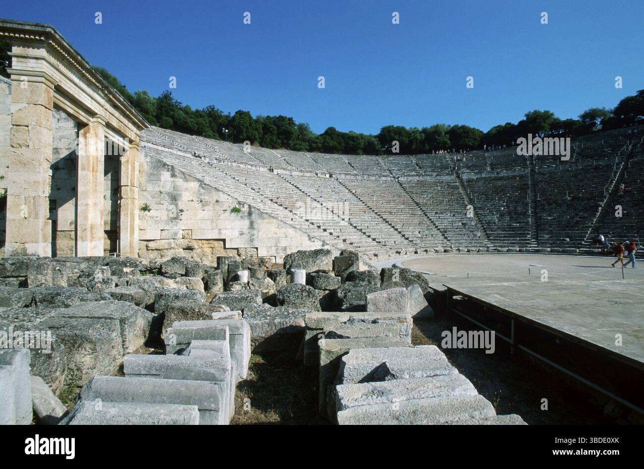 Amphitheatre of Epidaurus, sanctuary of Asclepieion, Peloponnese ...