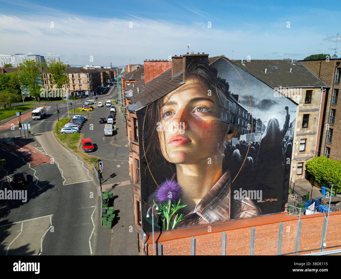 New mural on tenement building in Govan of activist Mary Barbour by ...