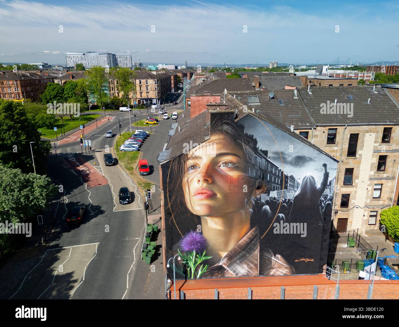 New mural on tenement building in Govan of activist Mary Barbour by ...