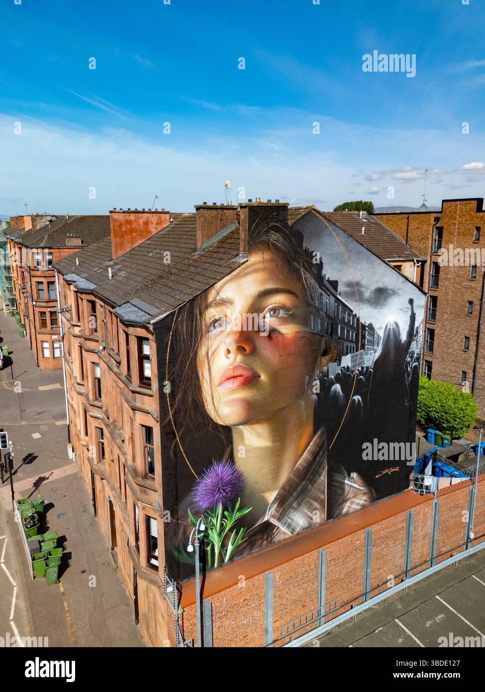 New mural on tenement building in Govan of activist Mary Barbour by ...