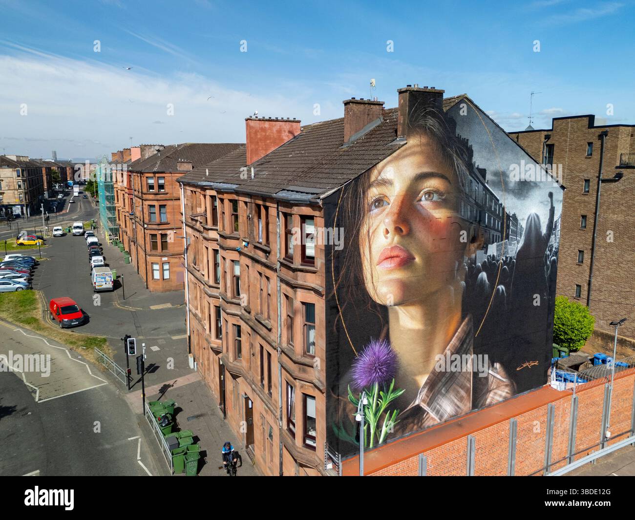 New mural on tenement building in Govan of activist Mary Barbour by ...