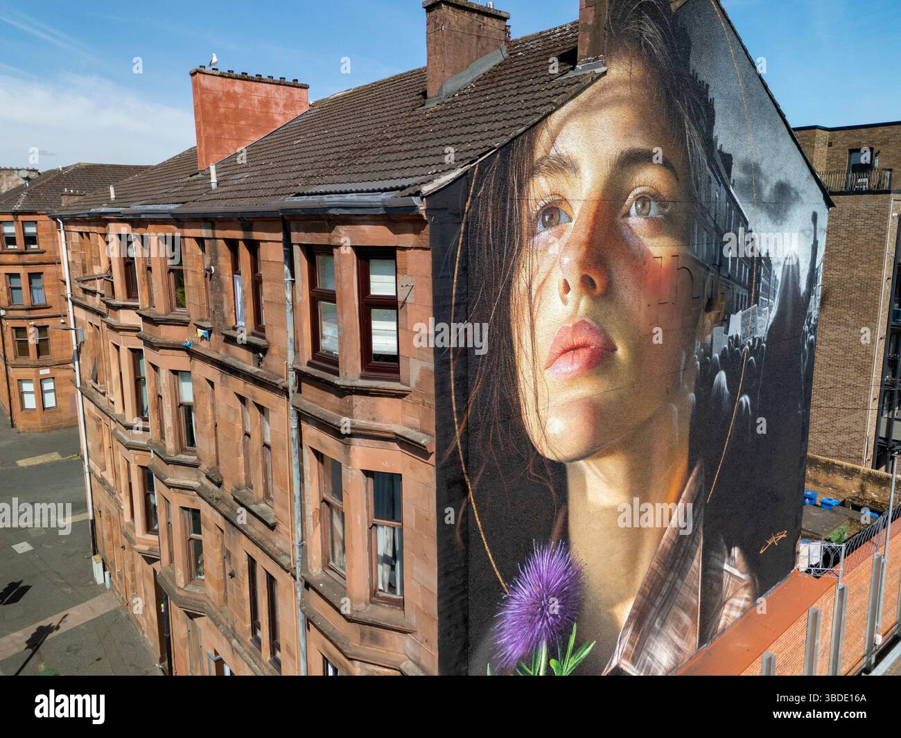 New mural on tenement building in Govan of activist Mary Barbour by ...
