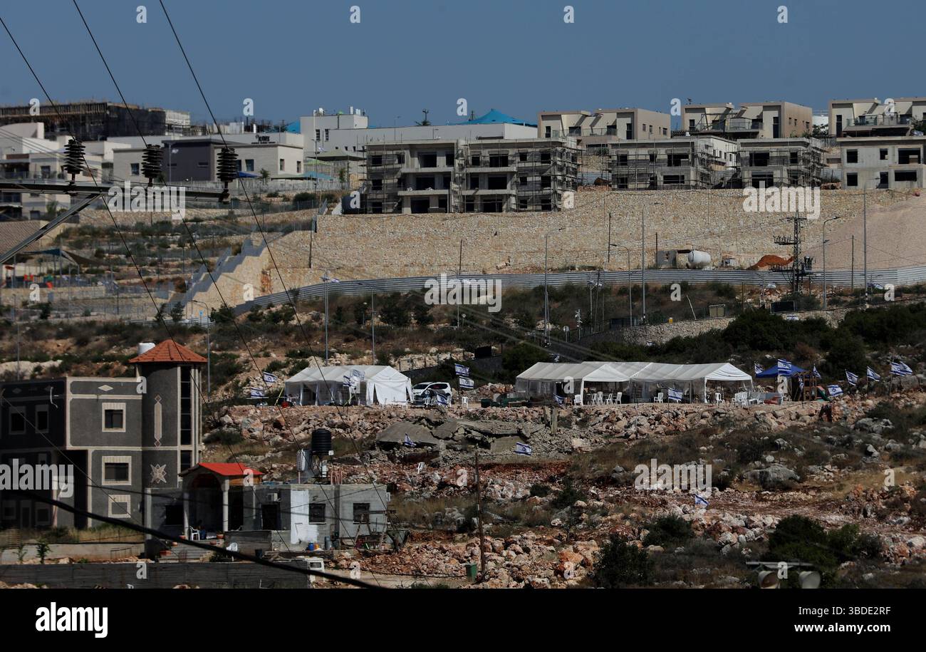 Bruqin. 23rd May, 2025. This photo taken on May 23, 2025 shows tents ...