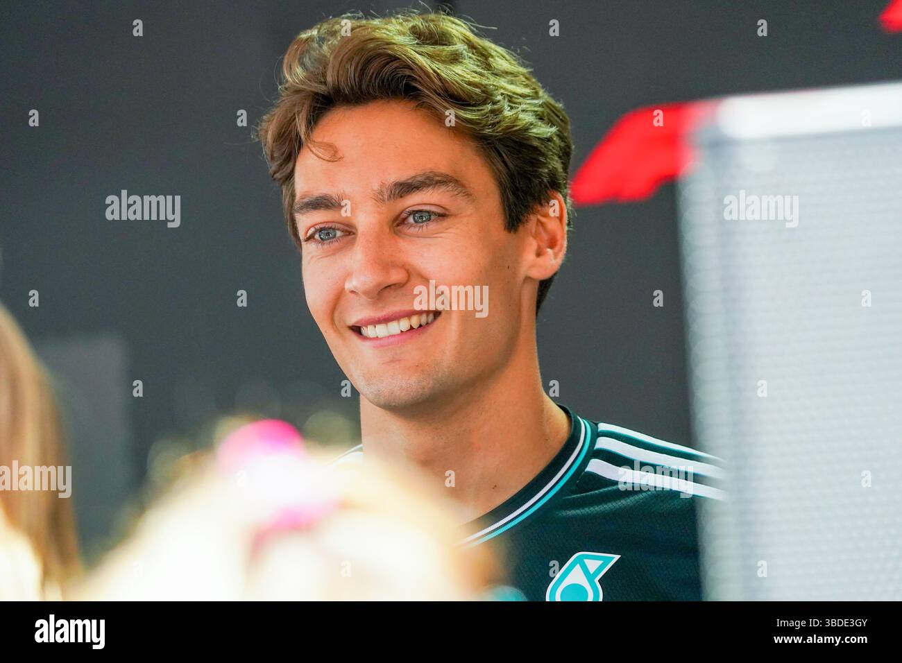 George Russel smilesduring the Formula 1 TAG Heuer Grand Prix de ...