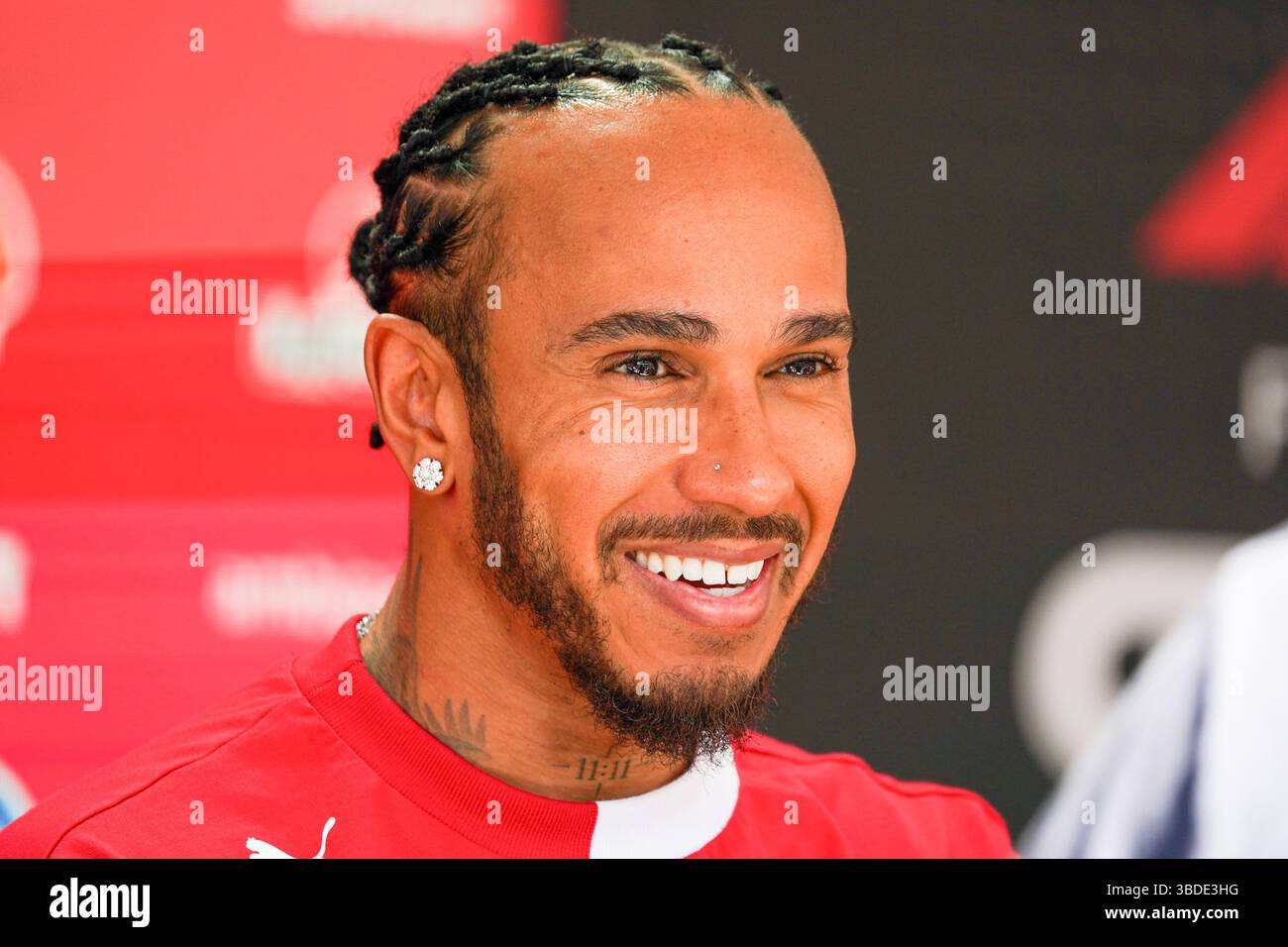 Lewis Hamilton smilesduring the Formula 1 TAG Heuer Grand Prix de ...