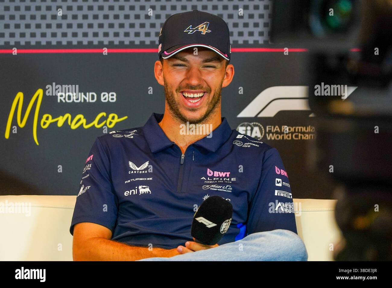 Pierre Gasly smilesduring the press conference of the Formula 1 TAG ...
