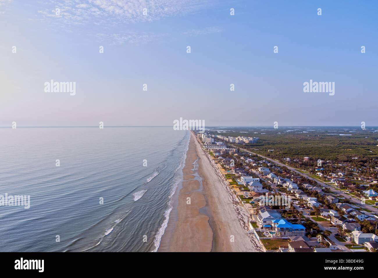 Aerial view of New Smyrna Beach, Florida at sunrise Stock Photo - Alamy