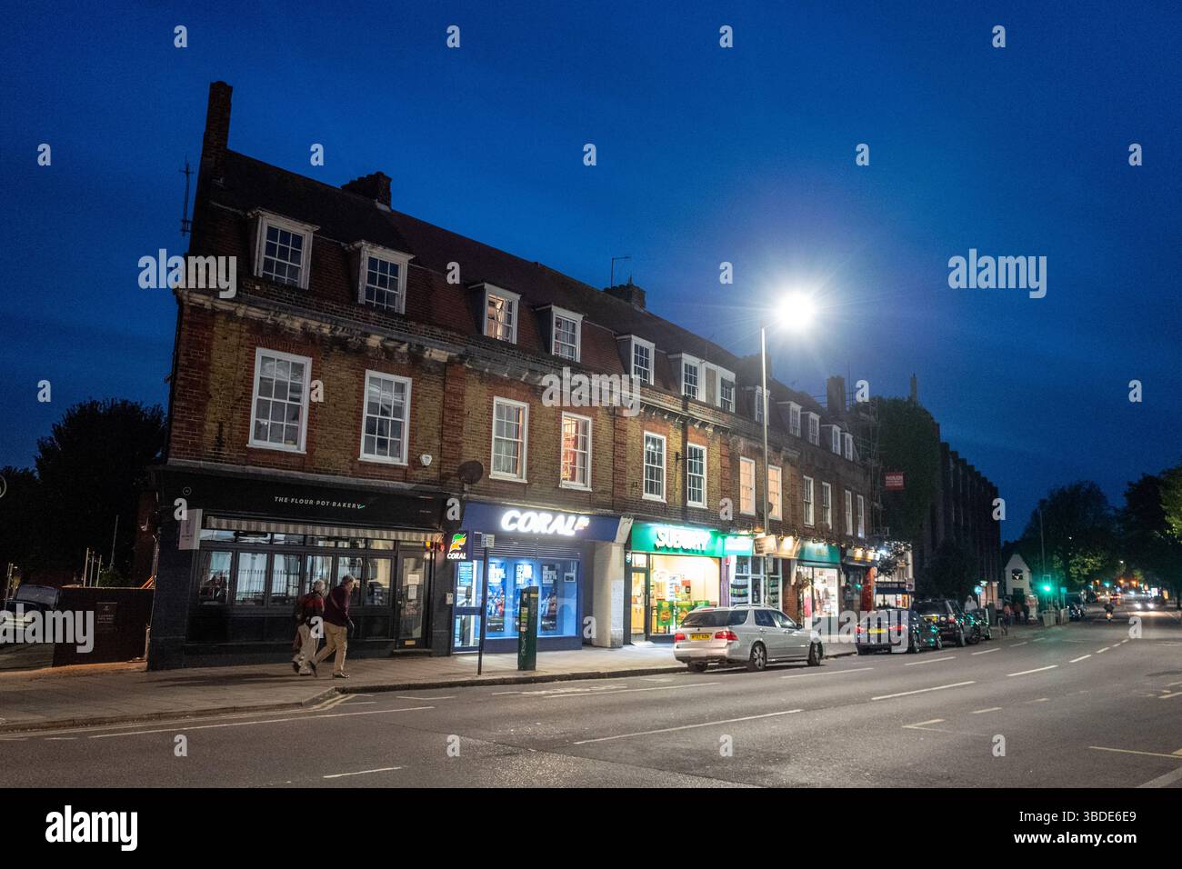 Brighton, May 23rd 2025: Night scene in the Seven Dials area of the ...