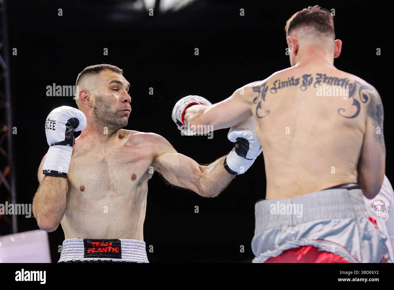 Damir Plantic vs Artem Karasev during Grand Boxing, Croatia. , . Credit ...