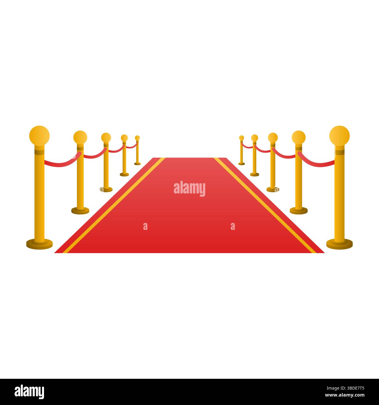 Red Carpet and Golden Barriers of Awards Ceremonies Vector. Red Carpet ...
