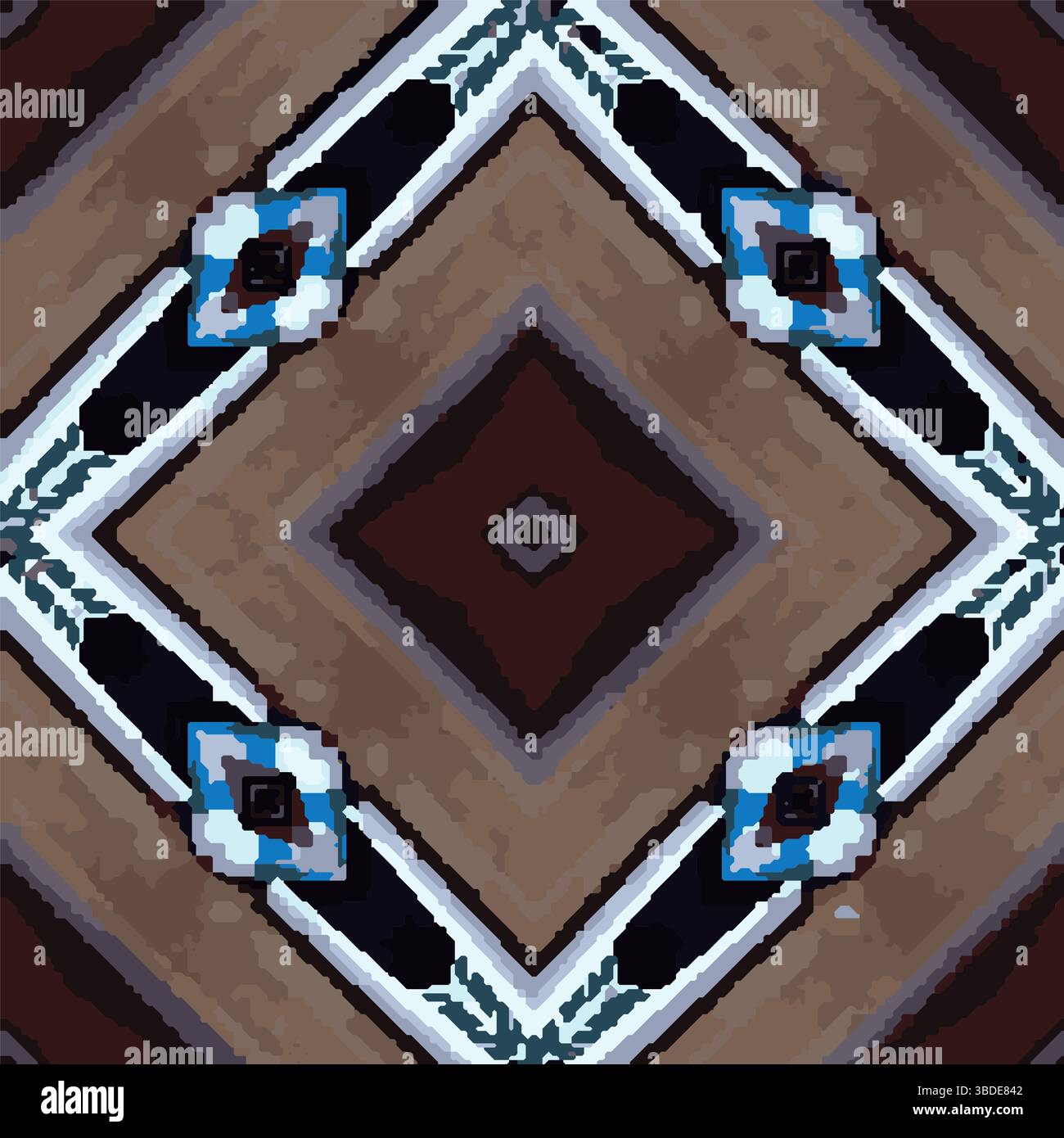 Vibrant pattern bold blue Stock Vector Images - Alamy